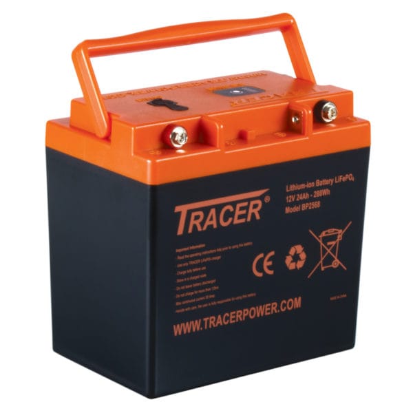 Tracer 12V 24Ah LiFePO4 Battery Pack with Grab Handle - Tracer Power